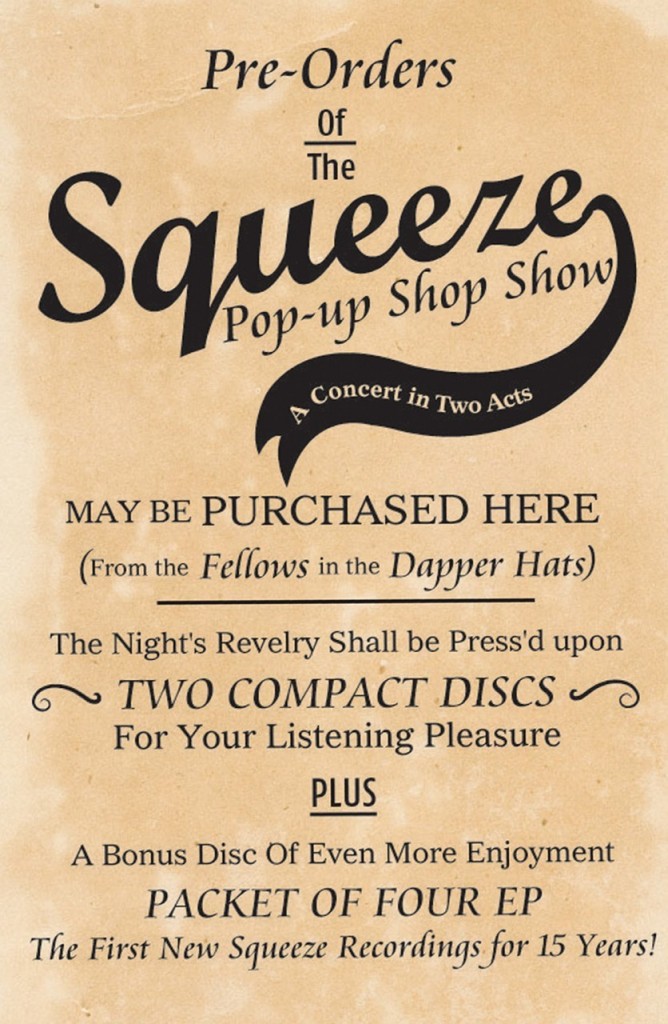 And the title of the new Squeeze 4-track EP is… Packet of Four ...