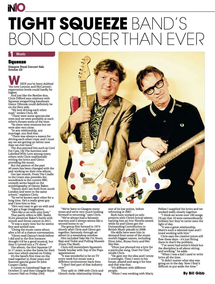 Packet of Three – Page 7 – SQUEEZE, Difford and Tilbrook – as it happens