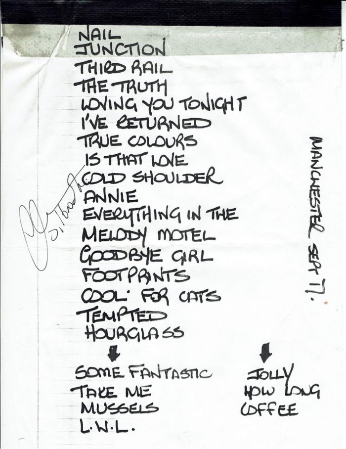 1993 09 17 Setlist Packet Of Three 1993 09 17 Setlist Packet Of Three
